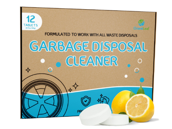 Orient Leaf Garbage Disposal Cleaner Tablets, Lemon Scent, Foaming Odor ...