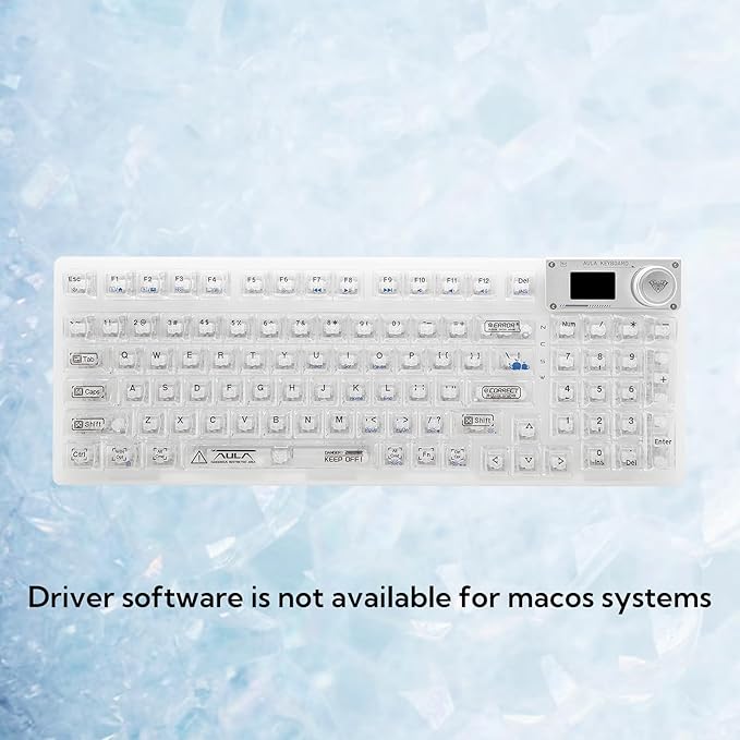 AULA F98Pro Transparent Wireless Mechanical Keyboard – White, Tri-Mode ...