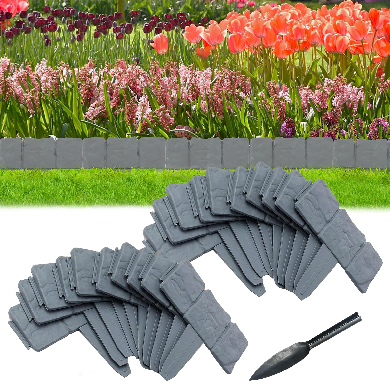 DSTESS Garden Edging Border, 16ft Landscaping Border Edging for Flower ...