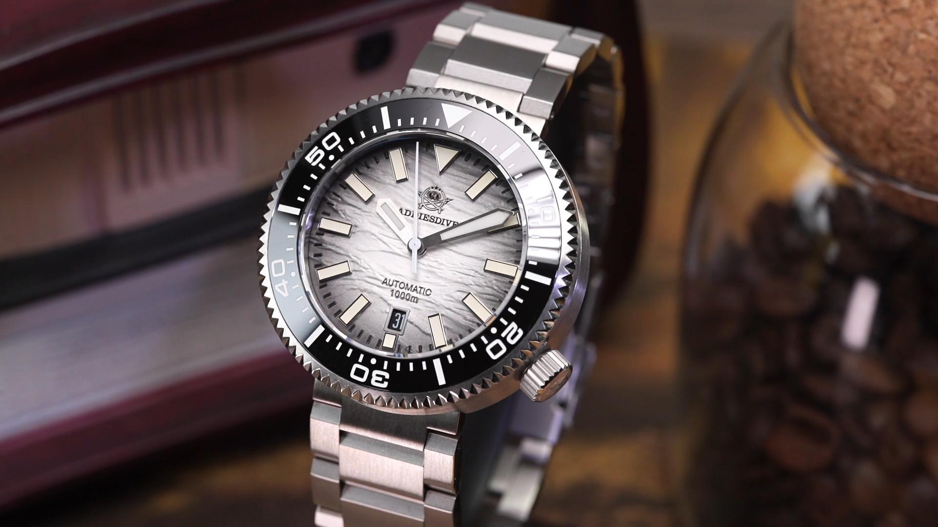ADDIESDIVE Automatic Diver Watches for Men 1000 M Waterproof Helium ...