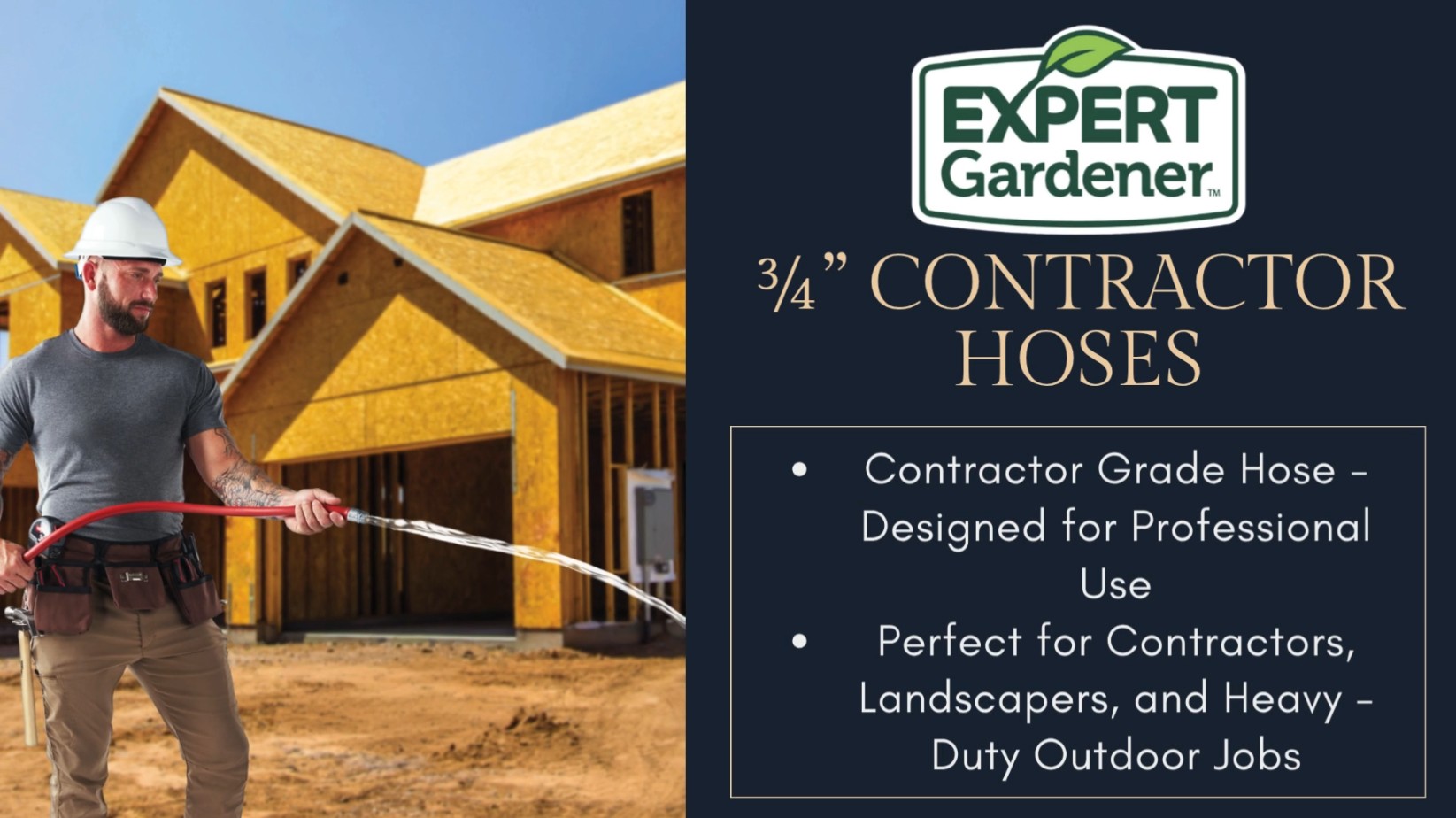 Expert Gardener Contractor Grade 3/4-Inch x 100-Foot Garden Hose ...