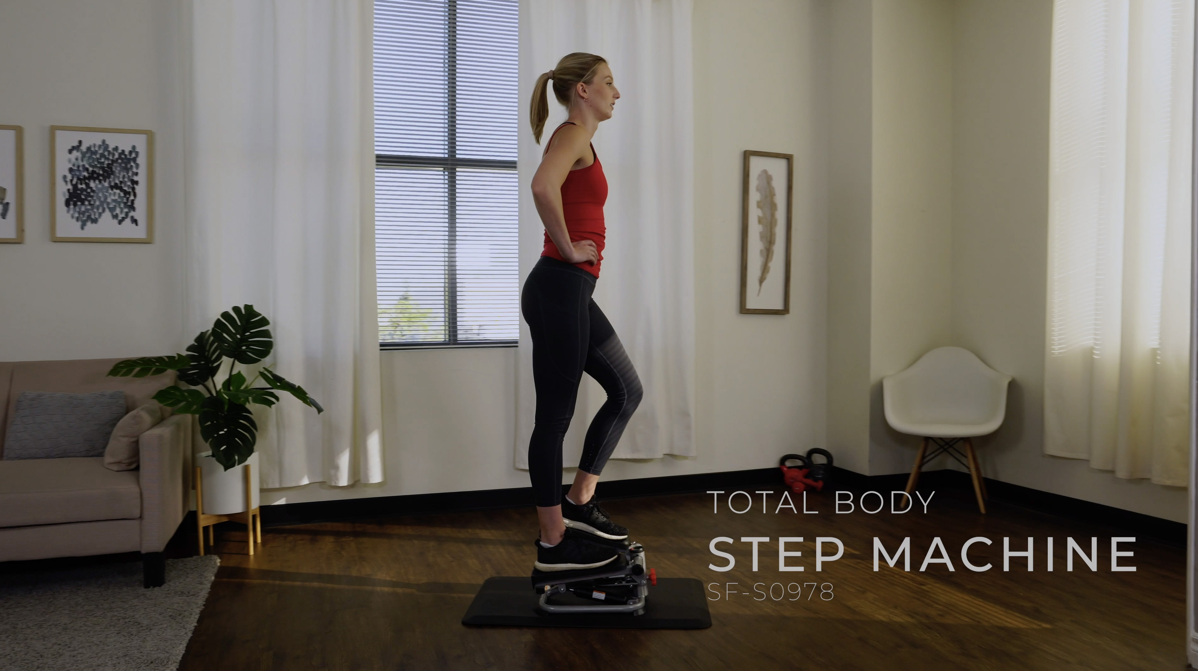 Sunny Health & Fitness Step Machine Mini Stair Stepper, 2-in-1 ...