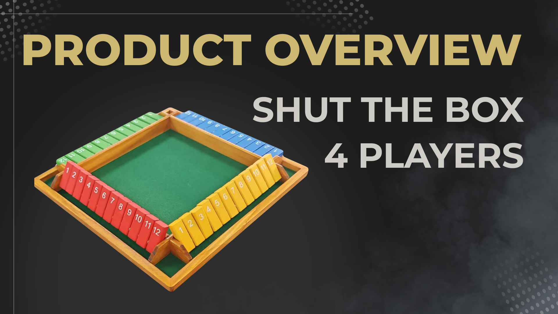 Queensell, Wooden Shut The Box Game, 14-inch, 4 Players - Walmart.com