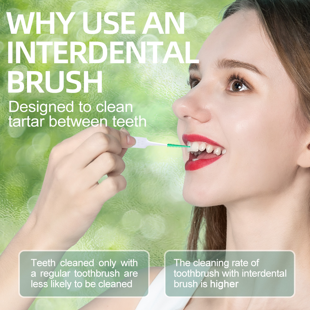 Silicone Interdental Brush, Toothpick Stick, 150 Per Box, Easy to Carry ...