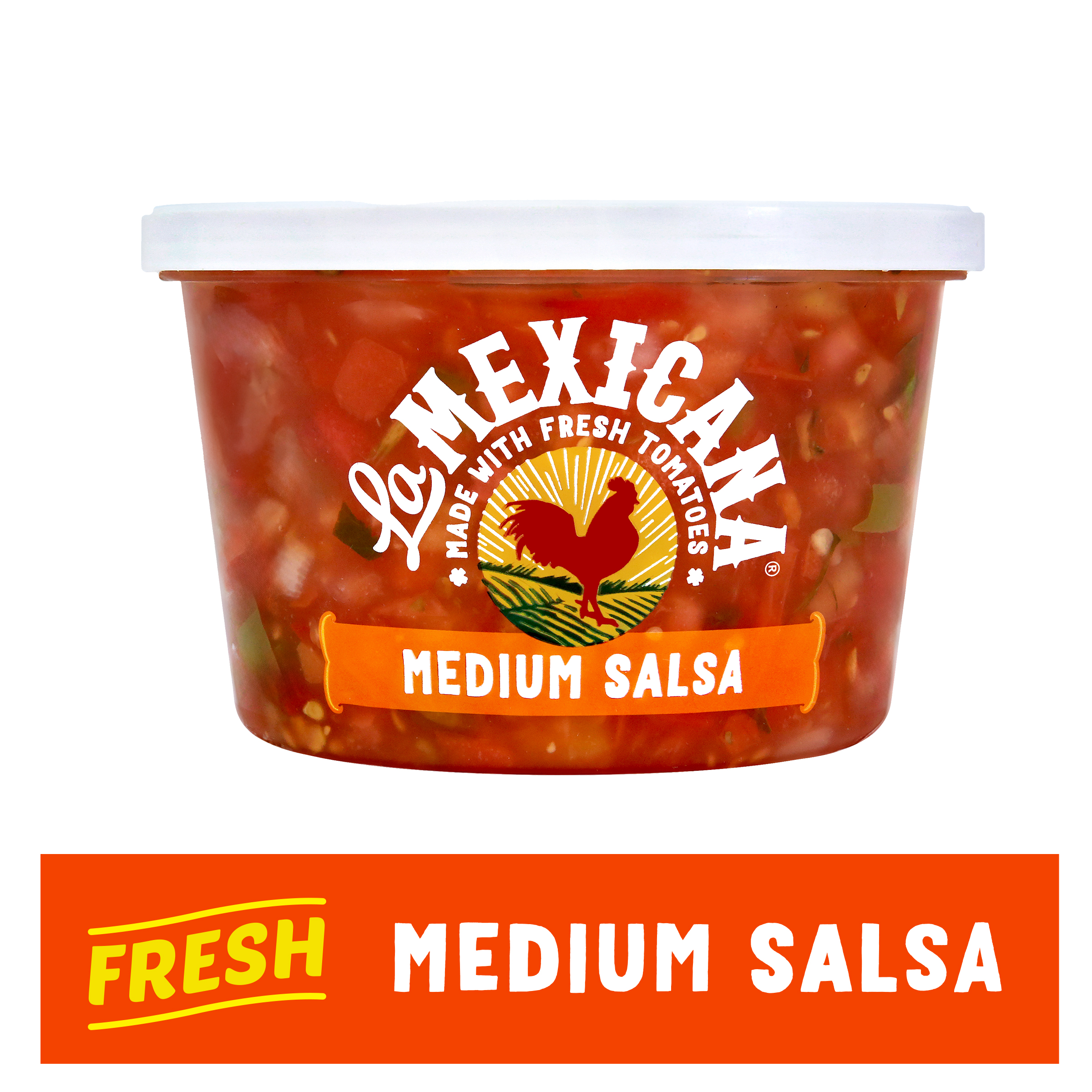 La Mexicana, Medium Salsa, 16 oz, Refrigerated, Made with Fresh ...