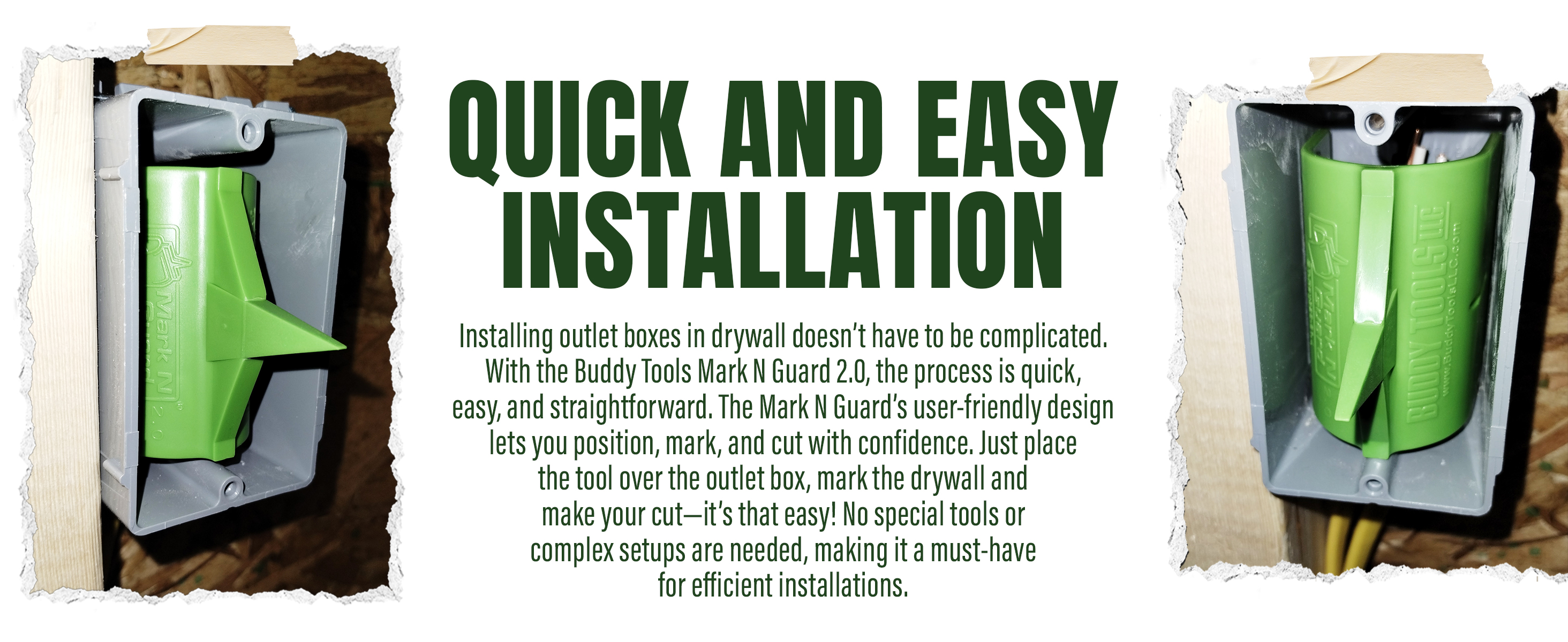 Buddy Tools, Drywall Electrical Box Cutout Locator, Made of ABS ...