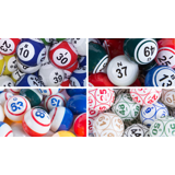 Mr. Chips 38mm Multi-Colored 6 Sided Bingo Balls - Ping Pong Style for ...