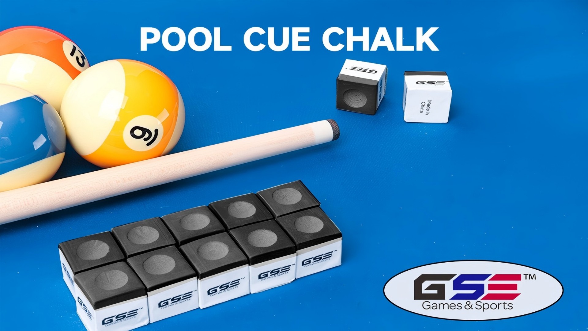 GSE Games & Sports Expert 12-Pack Pool Cue Chalk, Billiards Table Accessory, 6 Colors - Walmart.com