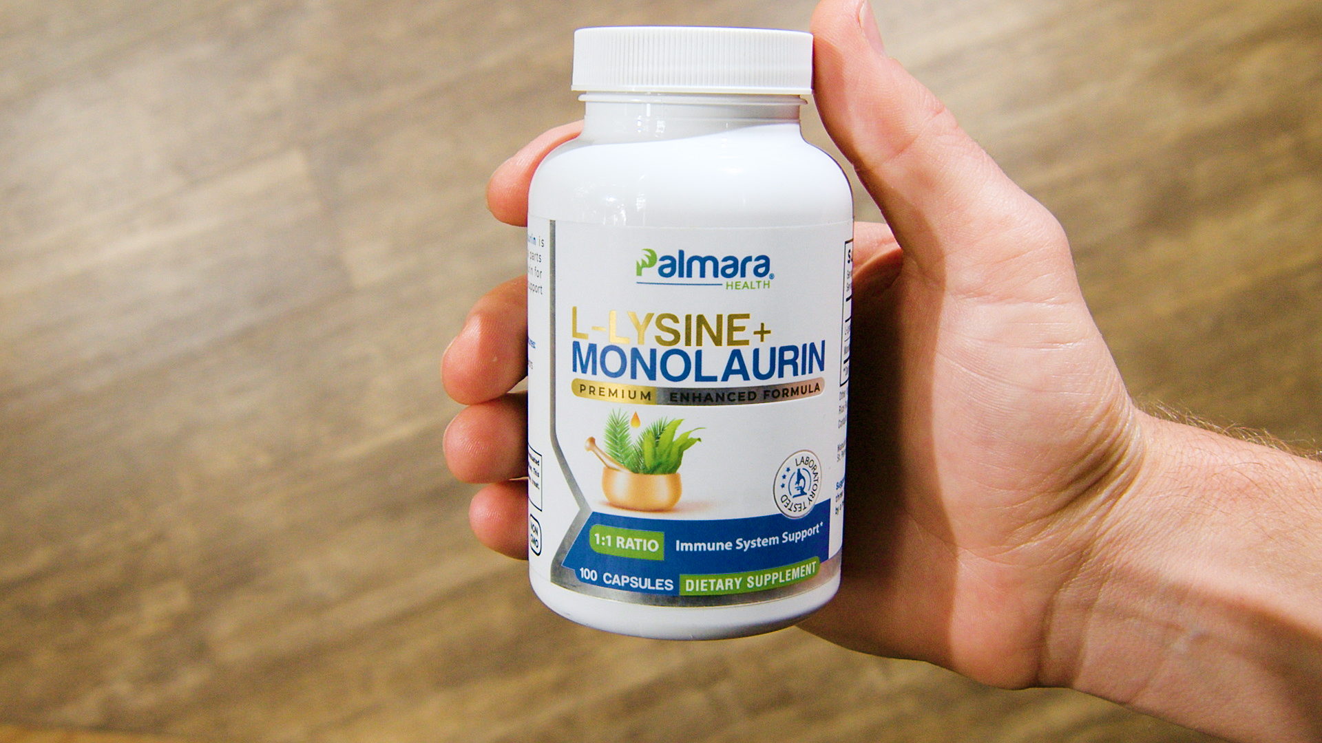 Palmara Health, L-Lysine with Monolaurin, 600mg, Vegan Capsules ...