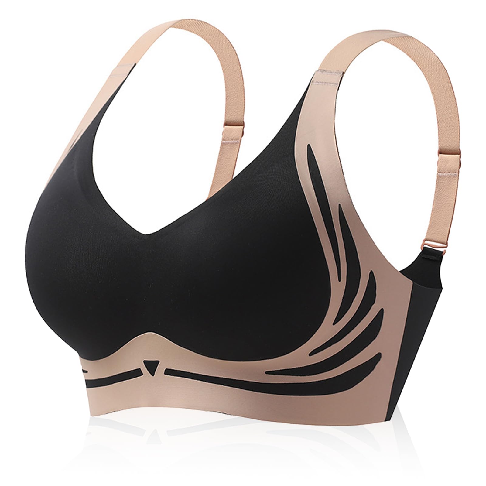 Push Up Support Bras for Women Smooth Seamless Full Coverage Wireless ...