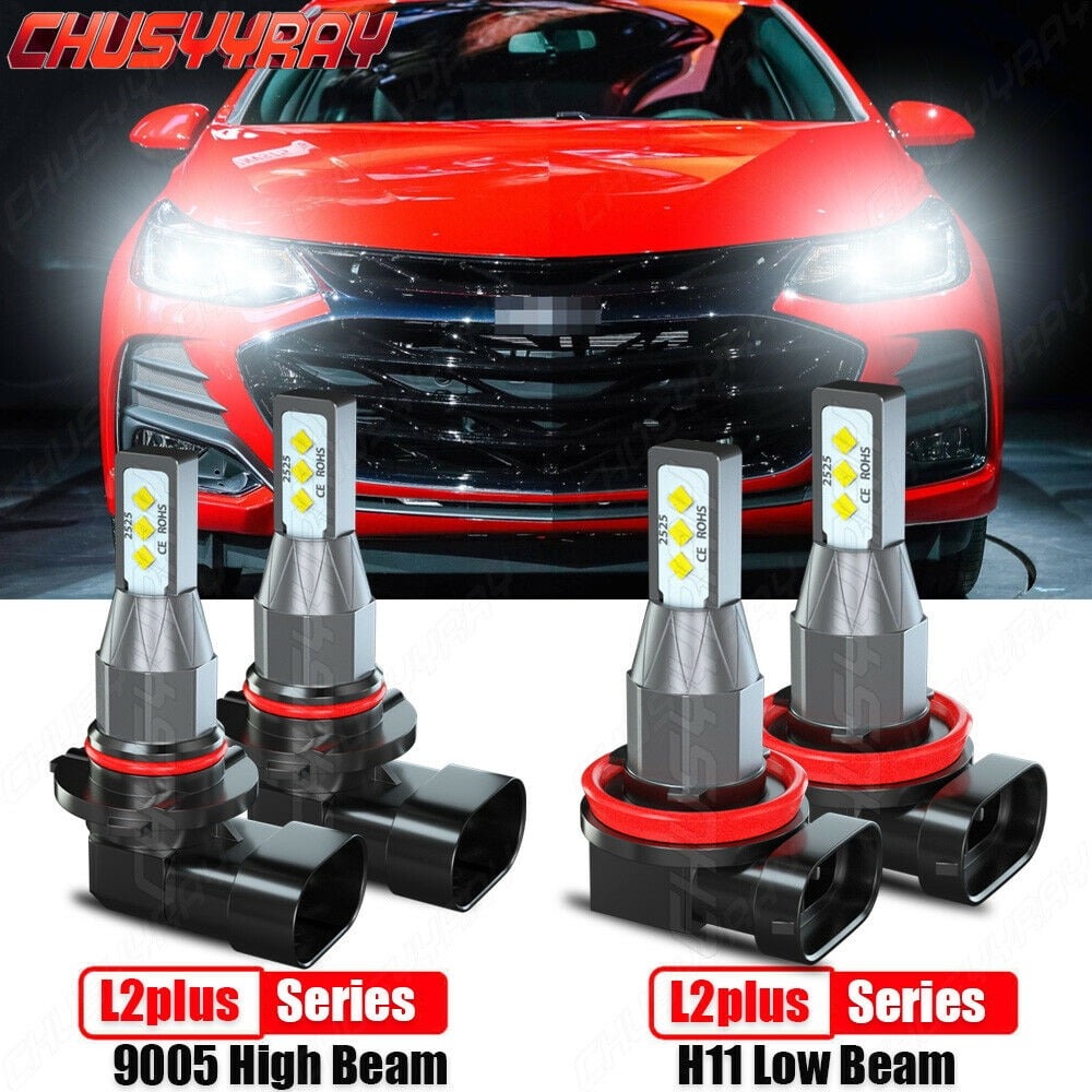 9005 + H11 LED Headlight Conversion Kit, Car Bulb for High and Low Beam ...