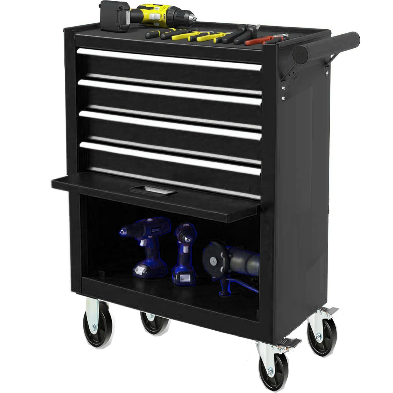 POVANLI 4-Drawer Rolling Tool Chest with Wheels Multifunctional Tool ...