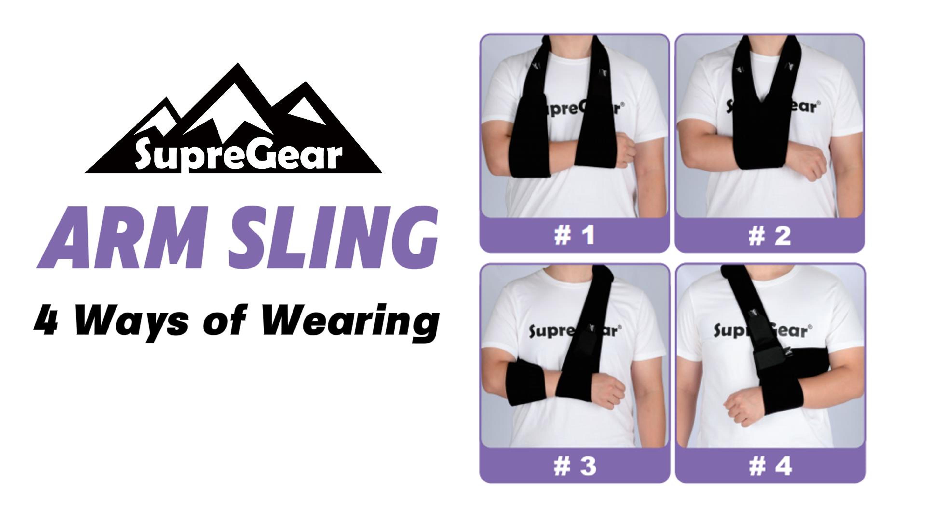SupreGear, Arm Sling, Padded, Ergonomic, Adjustable, Breathable, Unisex ...