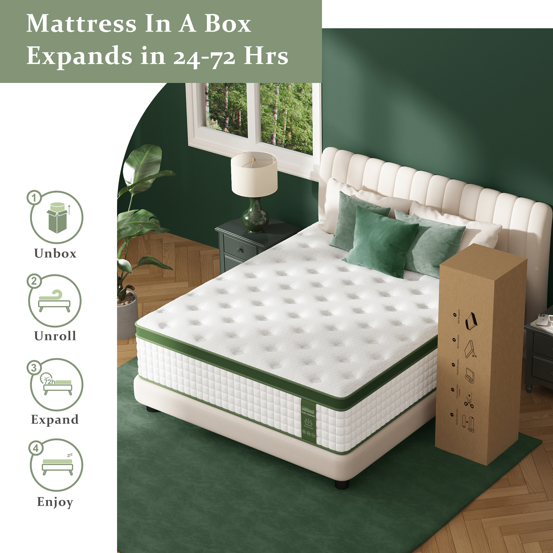 Sleepmax Aura 12 Queen Medium-Firm Hybrid Mattress - Walmart.com