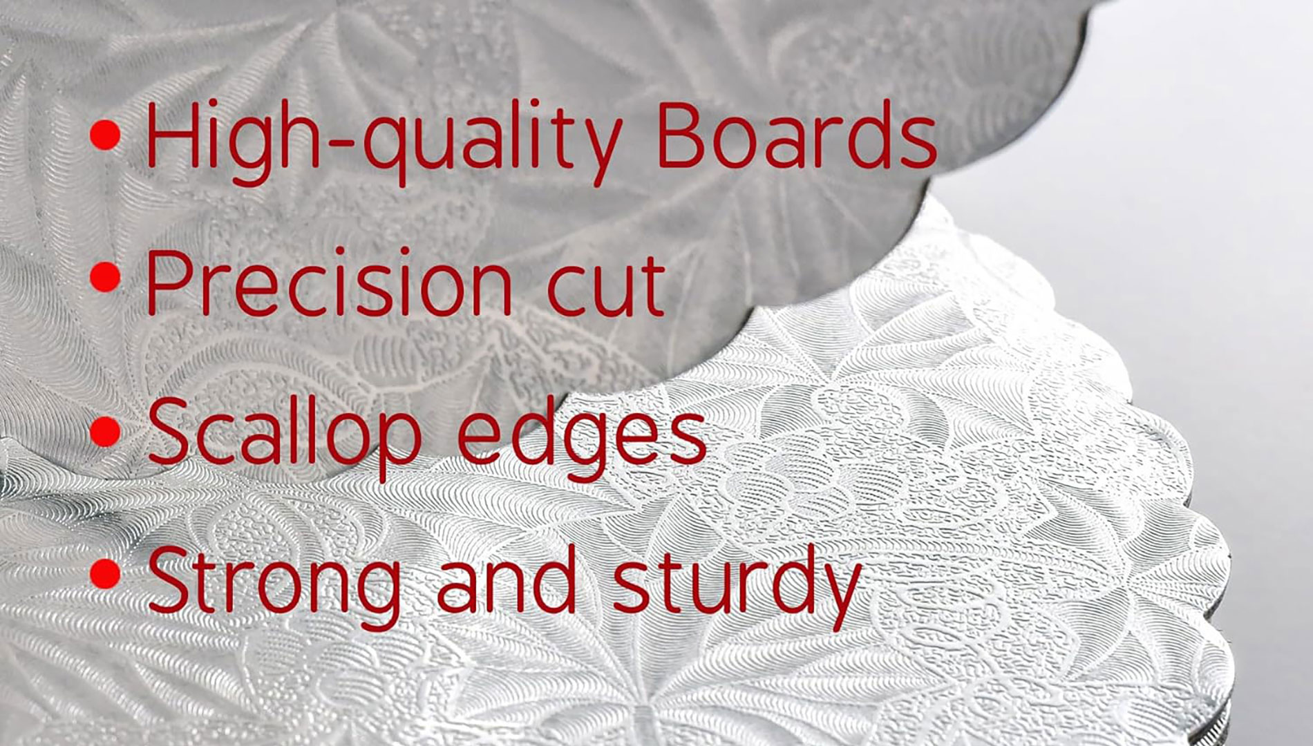 8" Silver Scalloped Edge Boards, 12 ct - Walmart.com