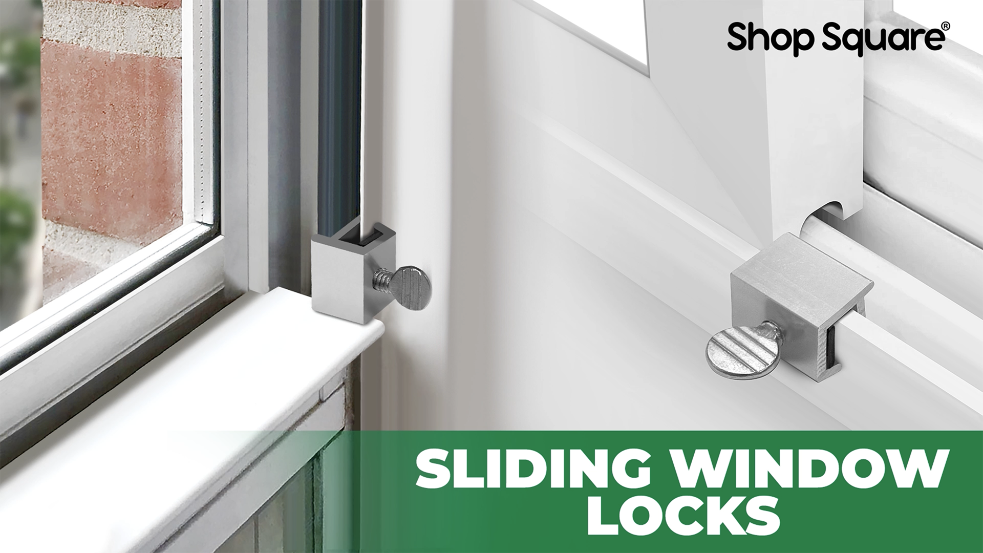 "Shop Square Sliding Window Locks, Aluminum, Child-Proof, No-Drill ...