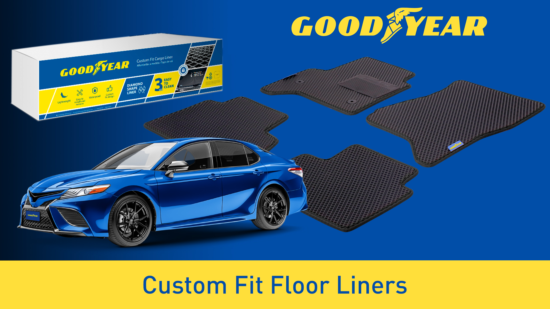 Goodyear All-Weather Car Floor Mats–Custom Fit for Chevy Silverado 1500 ...