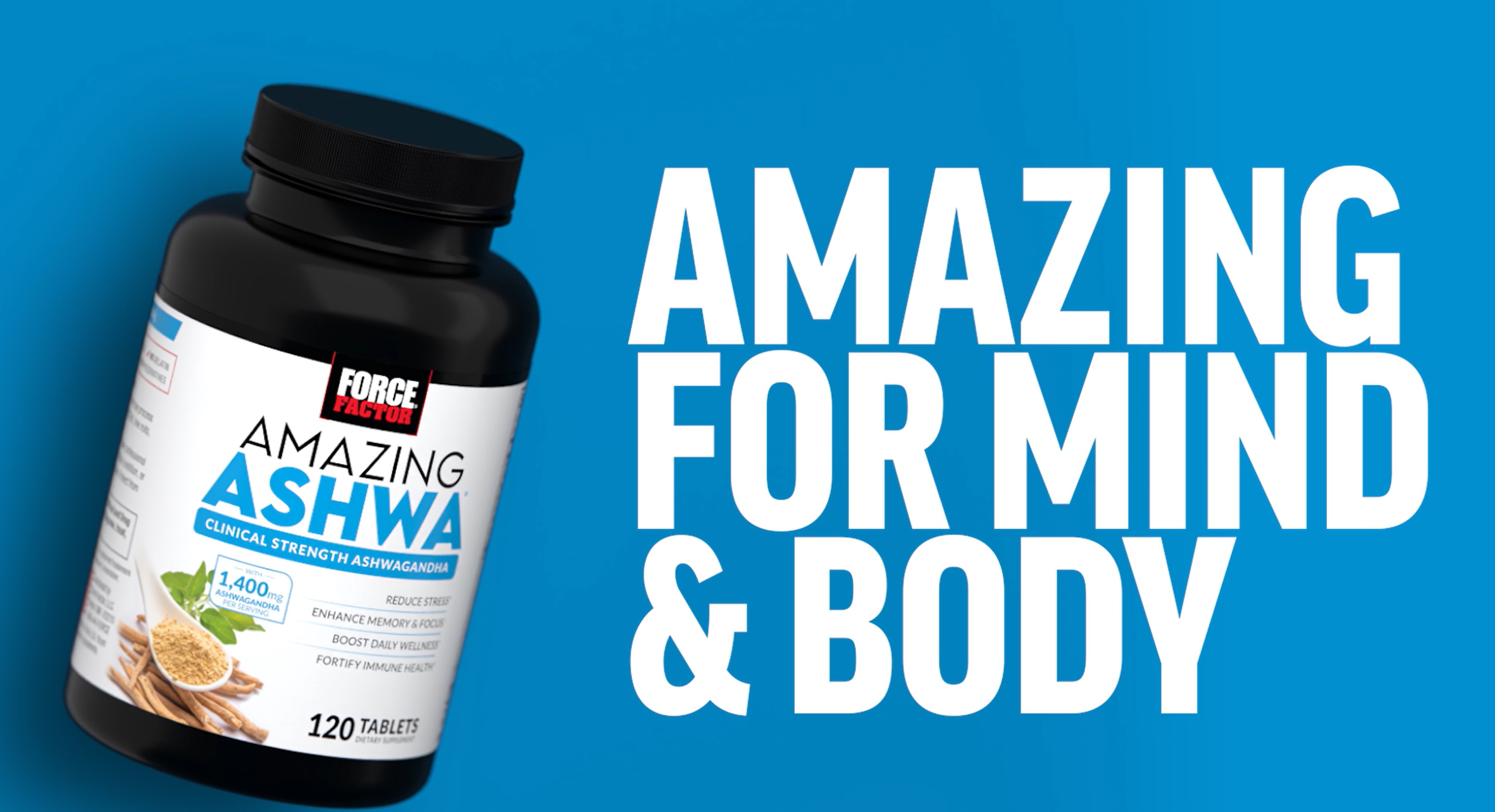 Force Factor Amazing Ashwa Ashwagandha Capsules with KSM-66 Stress ...