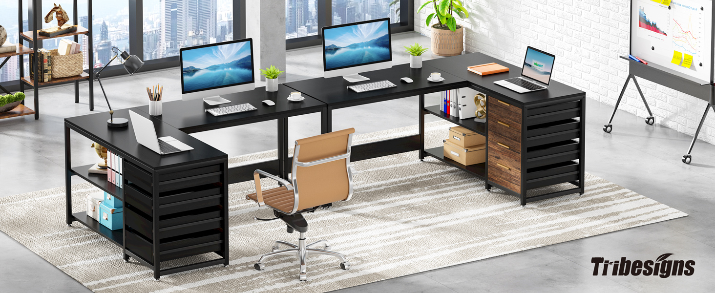 Tribesigns L Shaped Computer Desk, 59" Modern Reversible Office Corner ...
