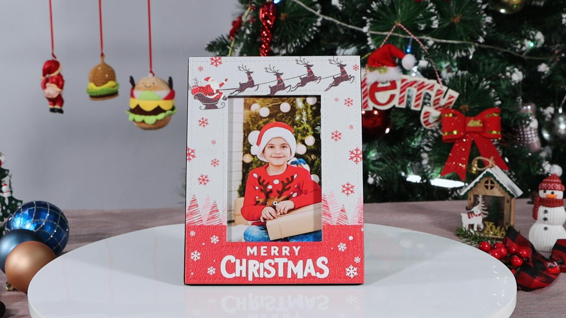 WaaHome Christmas Picture Frame - Merry Christmas Picture Frame 4x6 ...