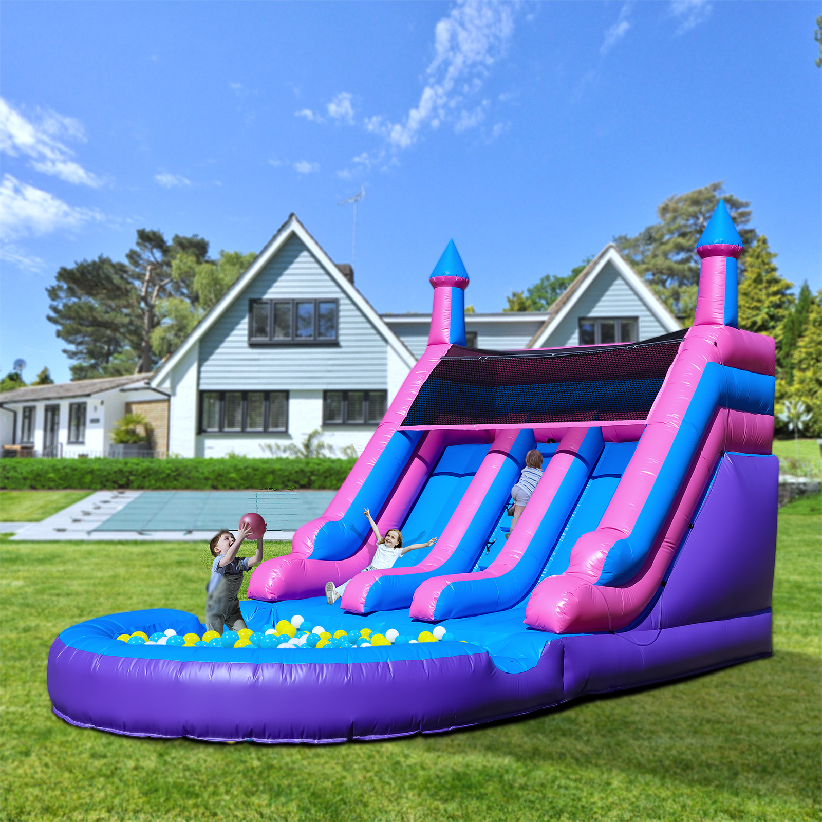 Relunch 21FT(L) Commercial Double Water Slide for Adults Kids,Giant ...