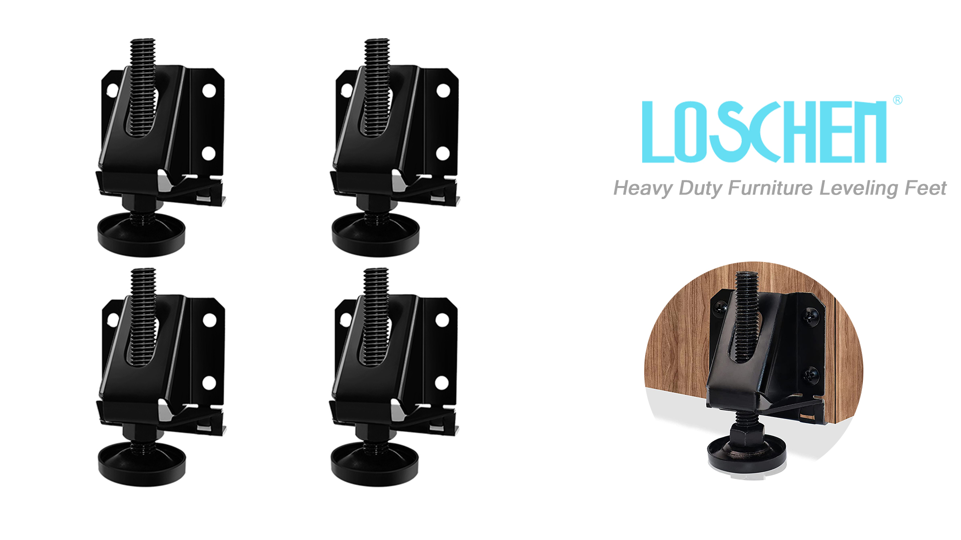 LOSCHEN 4 PCS Heavy Duty Adjustable Leveling Feet for Furniture,Hexagon ...