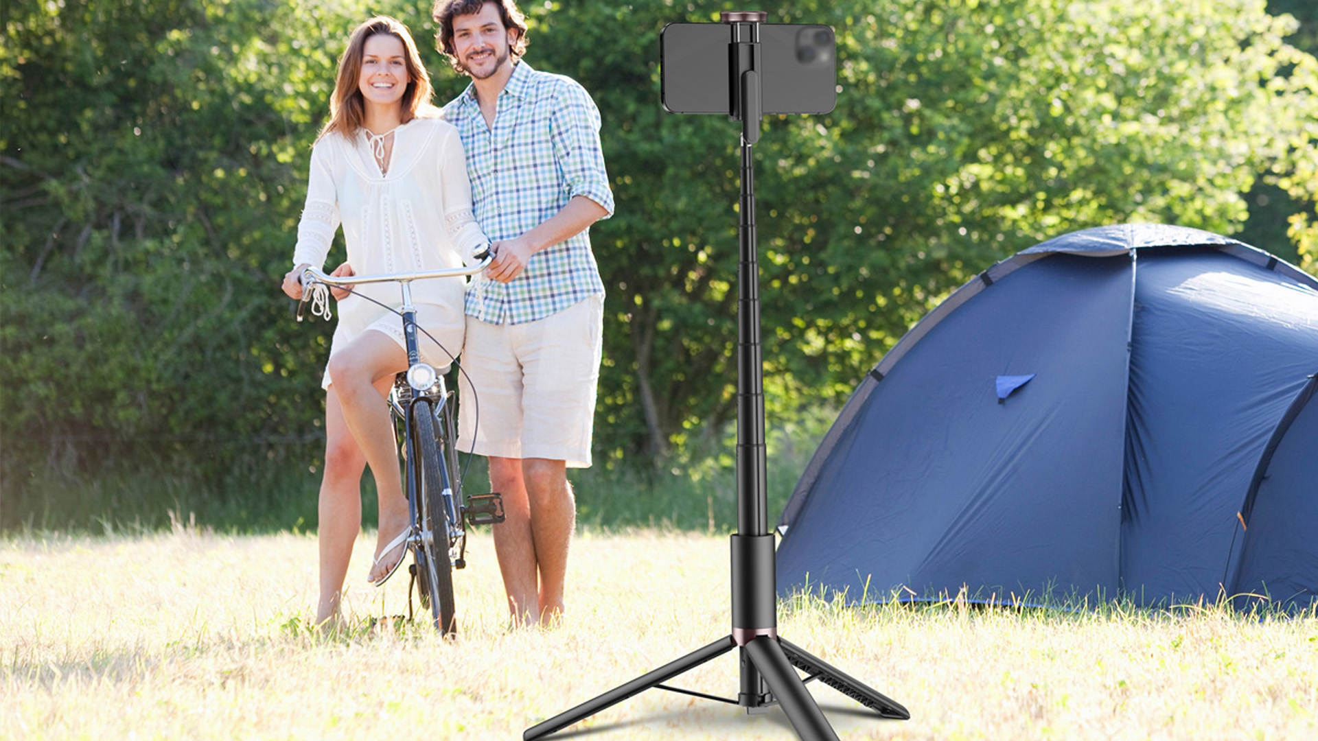 TONEOF 67" Phone Selfie Stick Tripod Stand All-in-1Portable with ...
