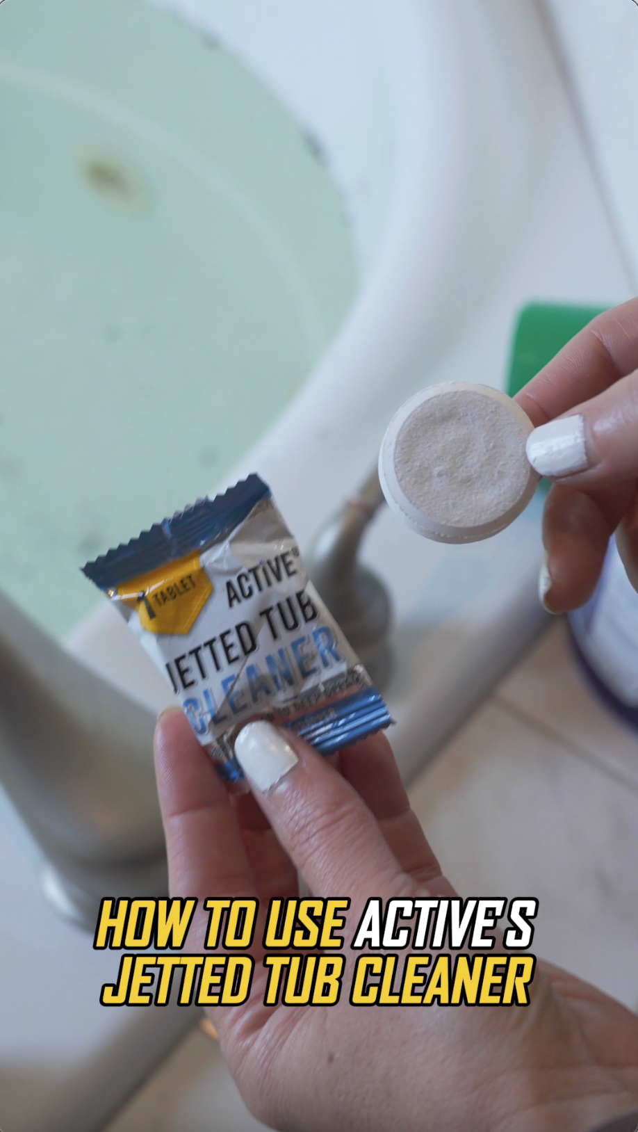 Active Jetted Spa Tub Cleaner Tablets for Whirlpool, Jacuzzi, Bathtubs ...
