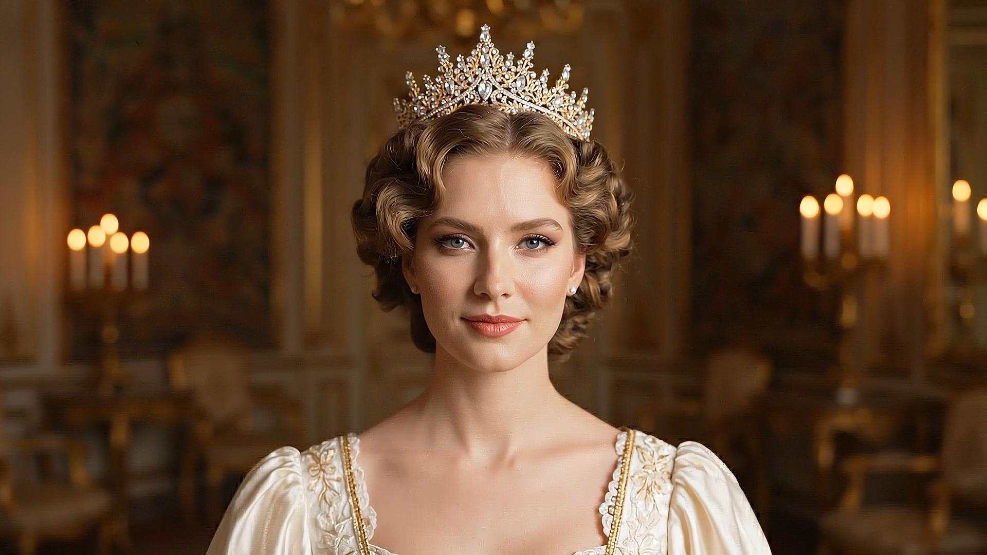 Miallo Luxury Gold Wedding Tiara for Brides, Vintage Baroque Crystal ...
