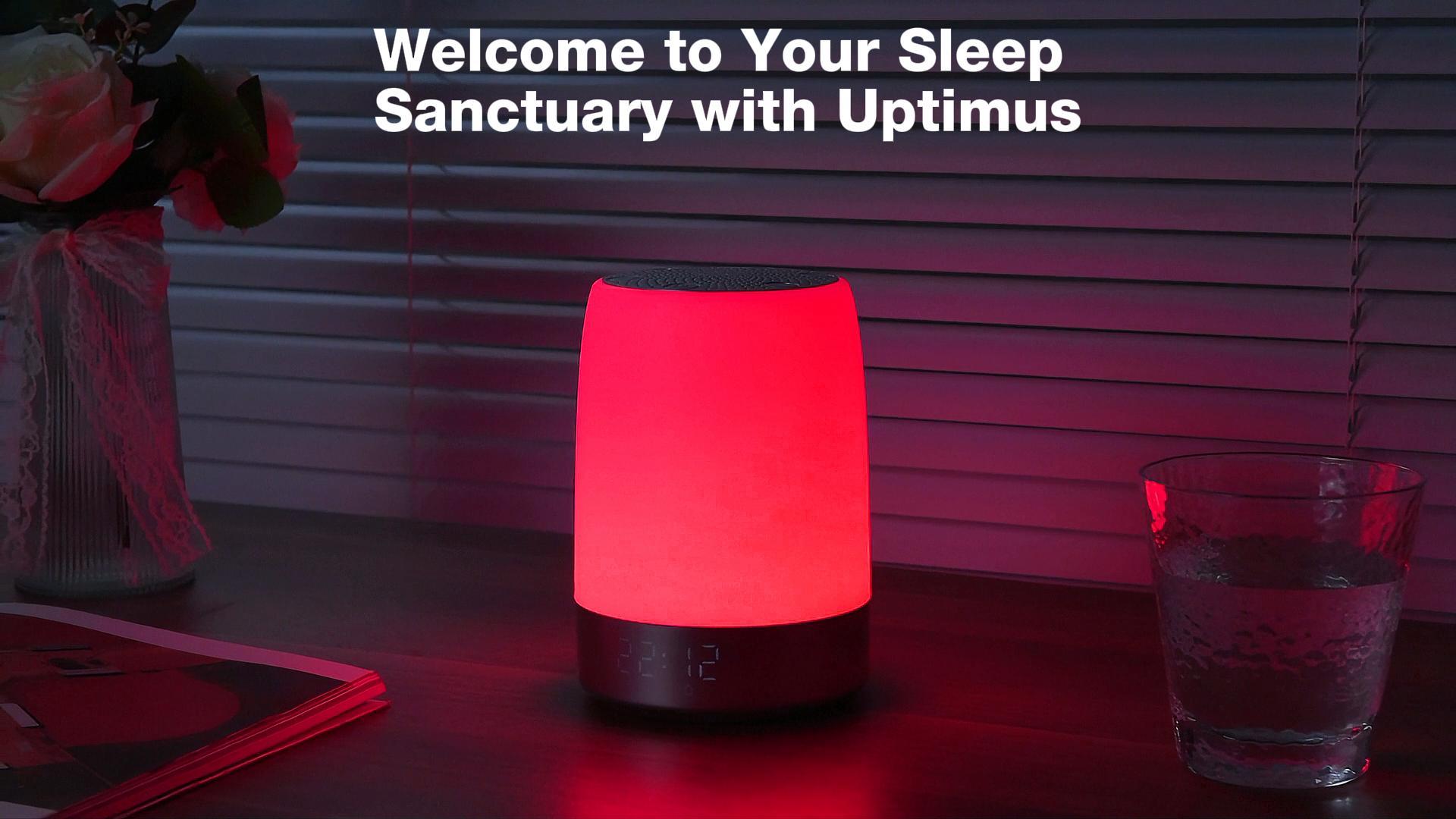 Smart Red Light Therapy Lamp, White Noise Sound Machine, Alarm Clock ...