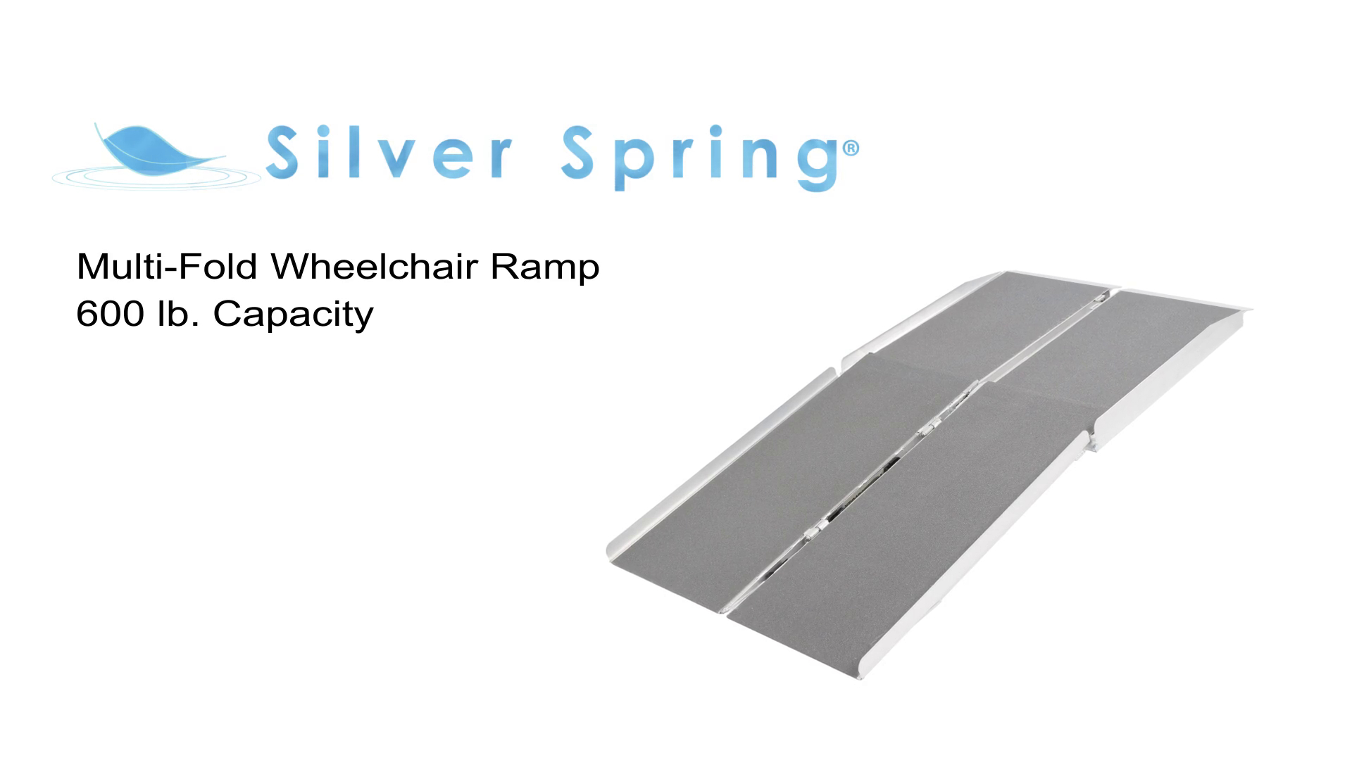 Silver Spring Portable Lightweight Multi-Fold Aluminum Wheelchair Ramp ...