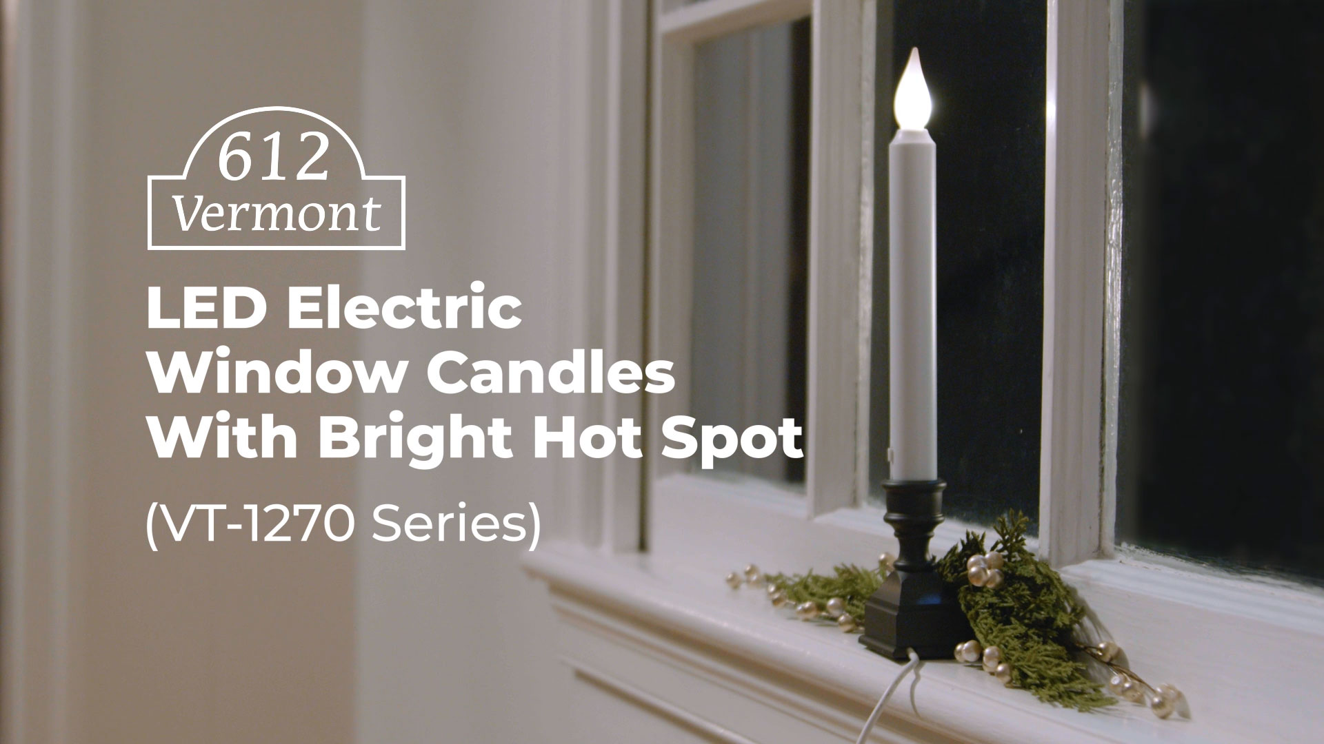 612 Vermont VT-1270P-4 LED Plug-in Window Candles with Bright Hot Spot ...