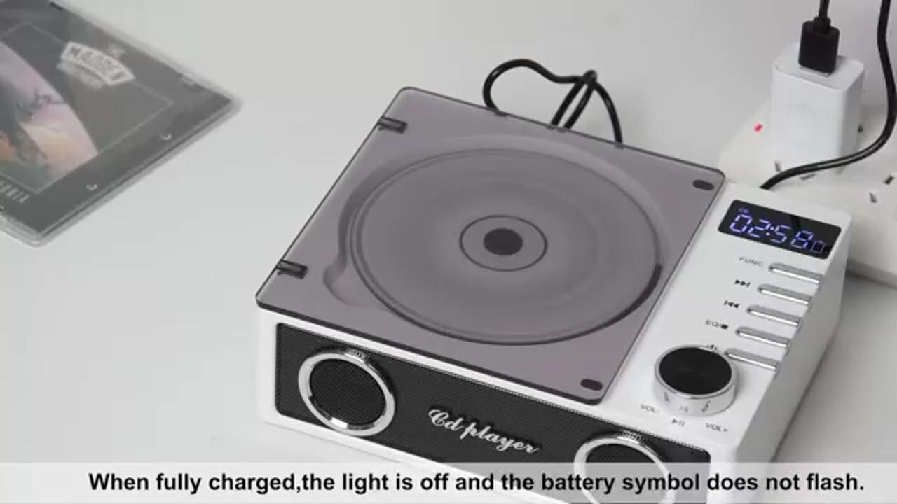 Bluetooth CD Players Portable with Remote Control, 4000mAh Rechargeable ...