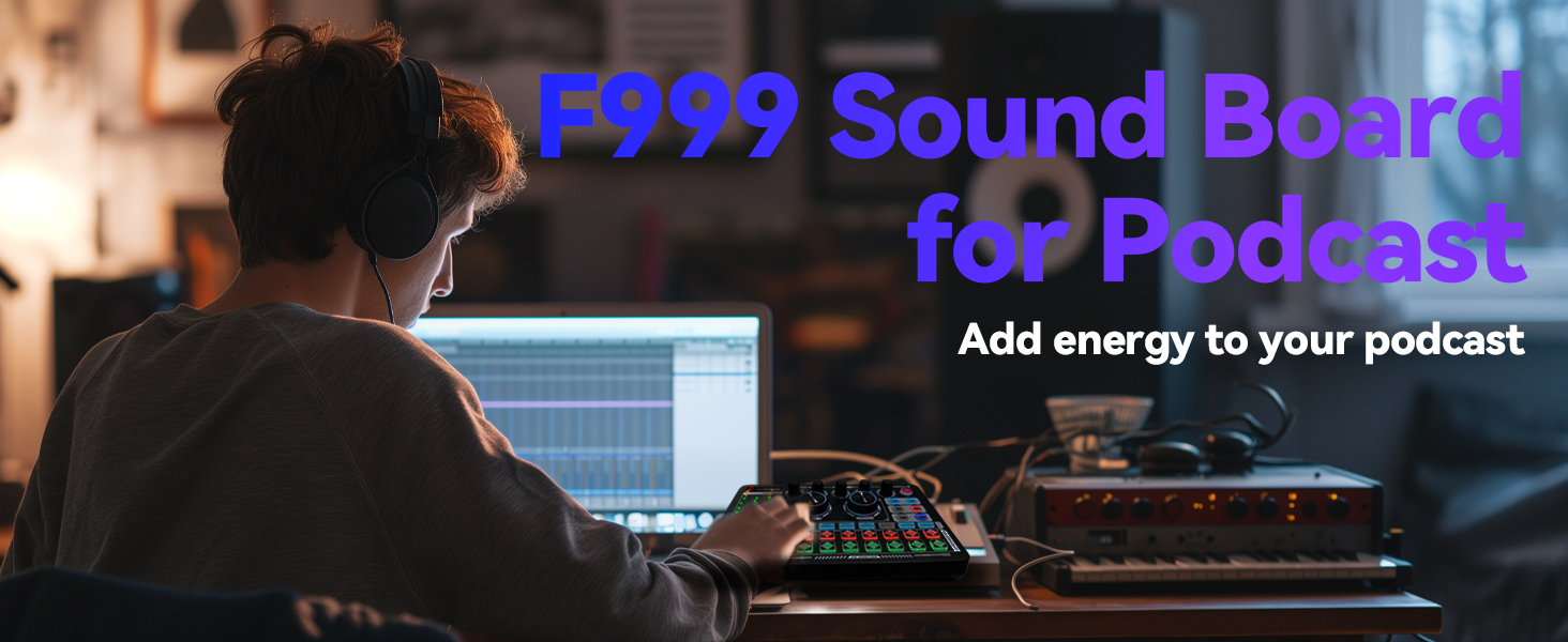 KILOGOGRAPH Podcast Sound Board F999 - Music Mixer Board for PC, DJ ...