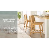 Better Homes & Gardens Vista Woven Counter-Height Stools 2 Pack, Light ...