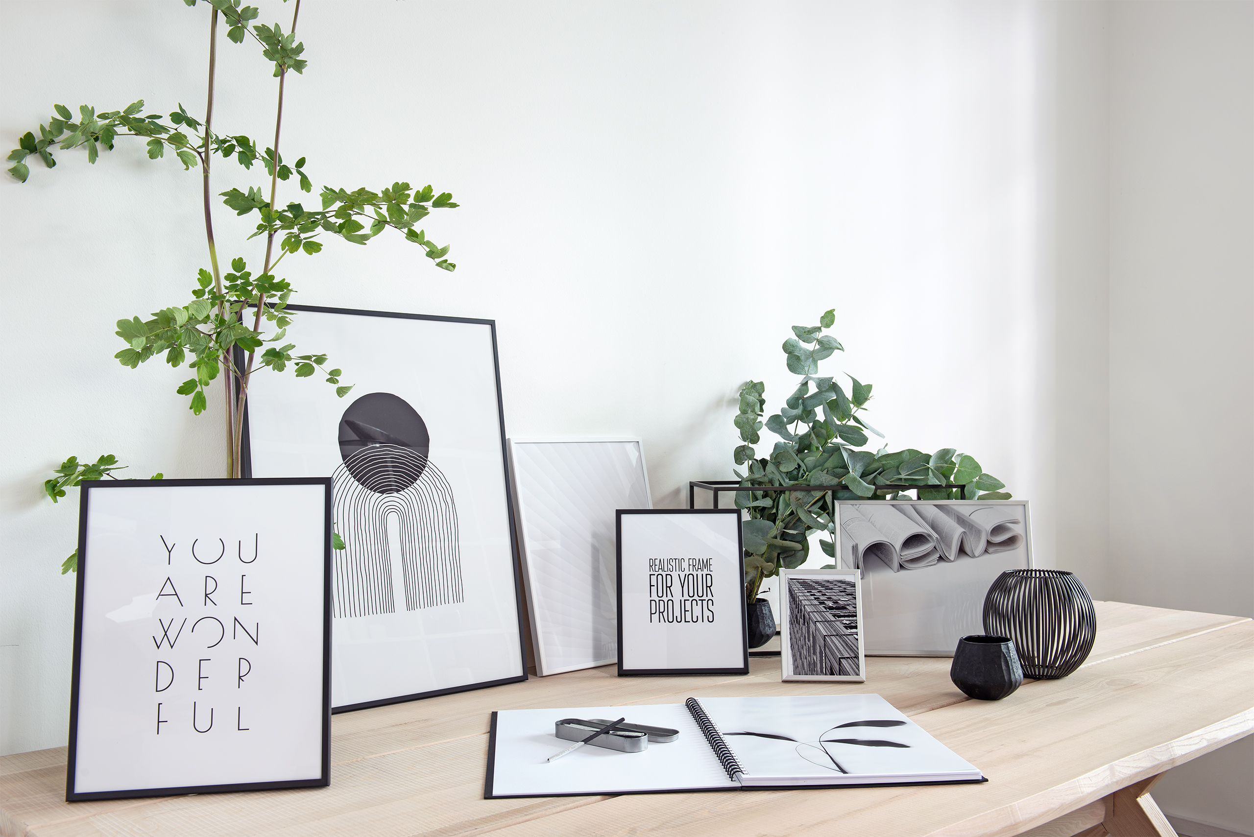 DEHA Design 20x28 Picture Frame Atlanta Soft Frosted Silver Aluminum ...