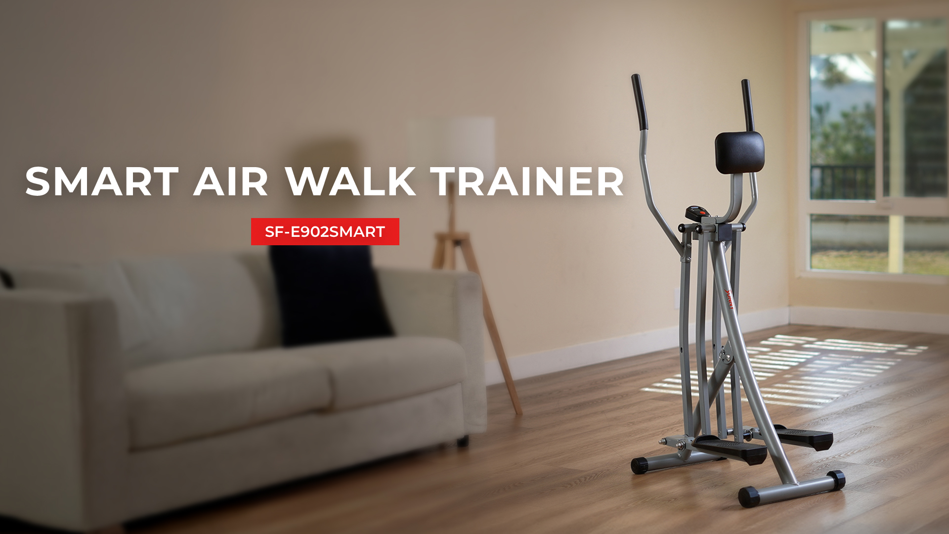 Sunny Health & Fitness Manual Air Walker Elliptical – 30″ Stride, Low ...