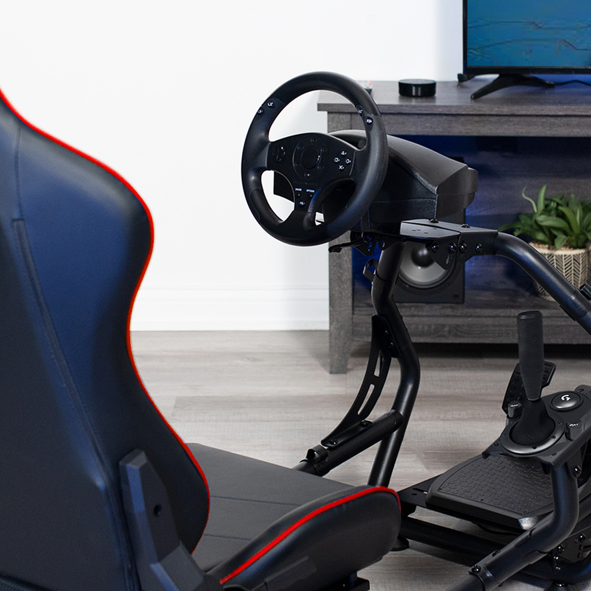 VIVO Gaming Driving Chair-Racing Simulator with Reclining Seat, Red ...