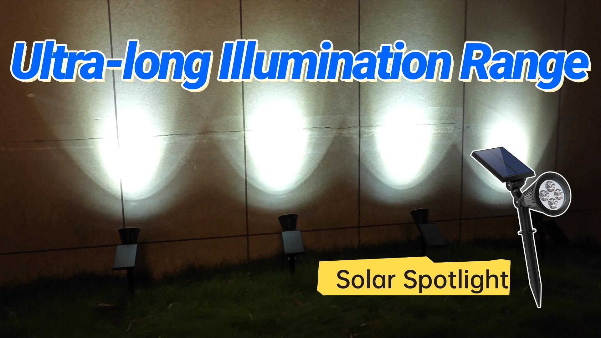 Yinghao 4 Pack Solar Spotlights Outdoor Bright Waterproof LED Landscape ...