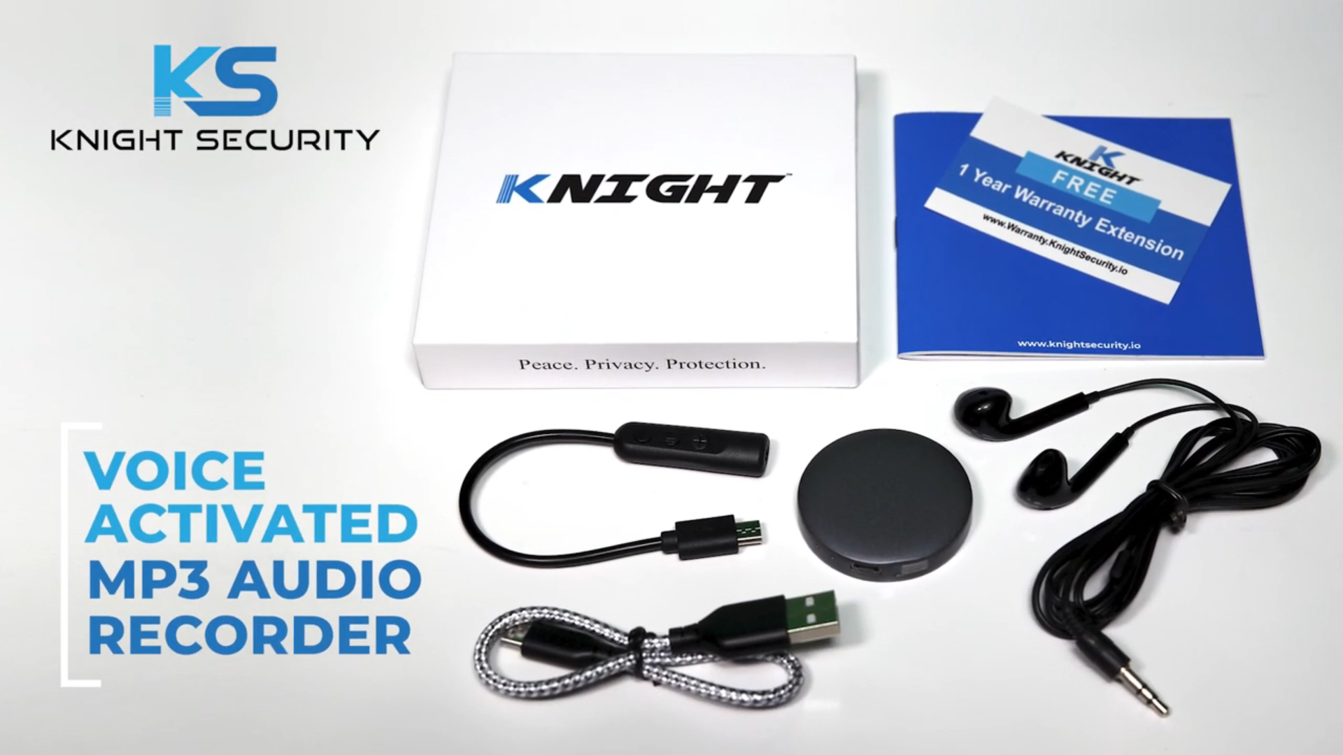 Knight KT1000 64GB Magnetic Voice Activated Recorder, Hidden Mini Audio ...