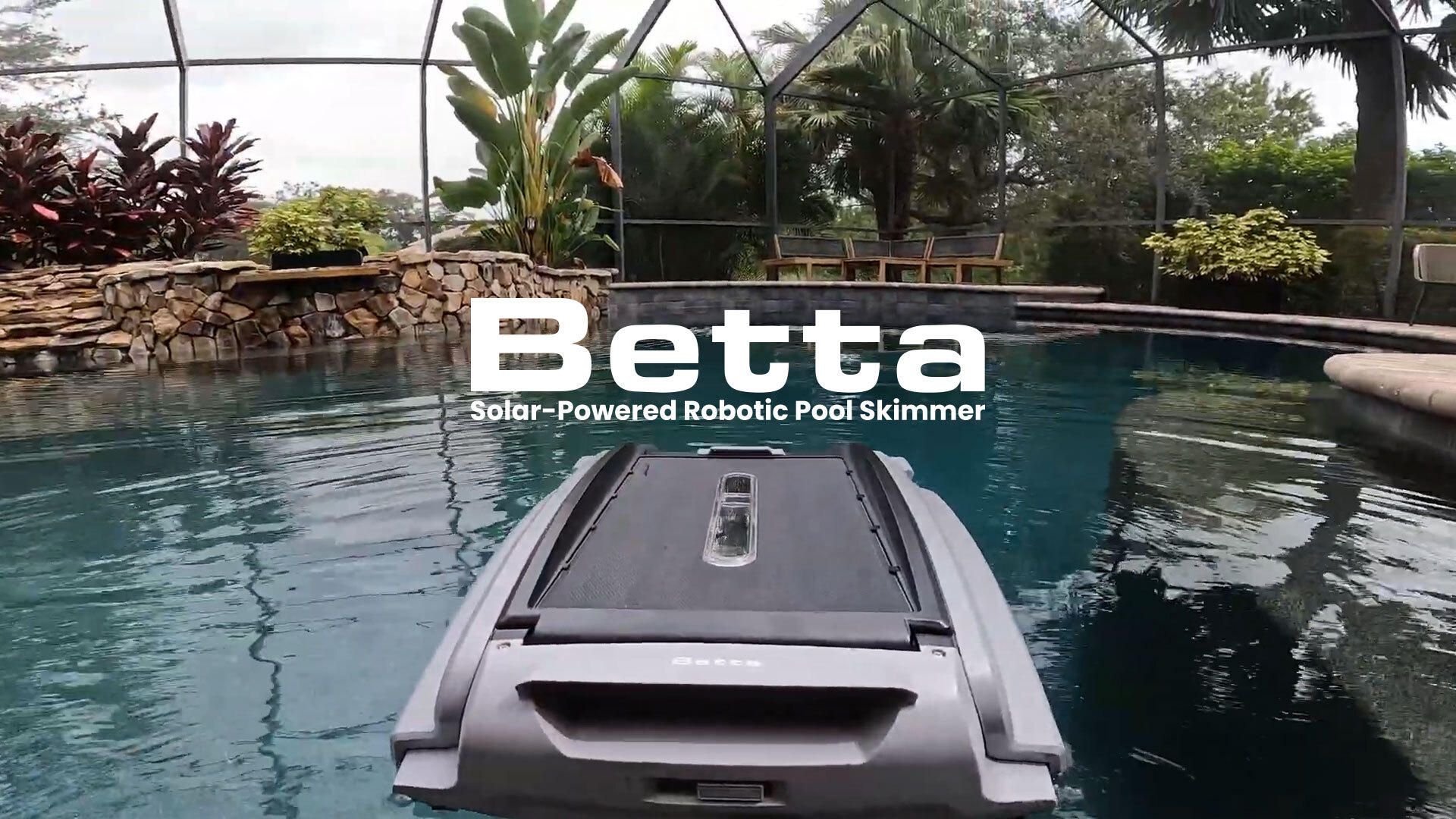 Betta Solar-Powered Robotic Pool Skimmer, 30-Hour Battery Life, SCT ...