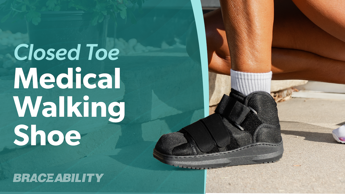 BraceAbility Closed Toe Medical Walking Boot - Post Op Shoe XL ...