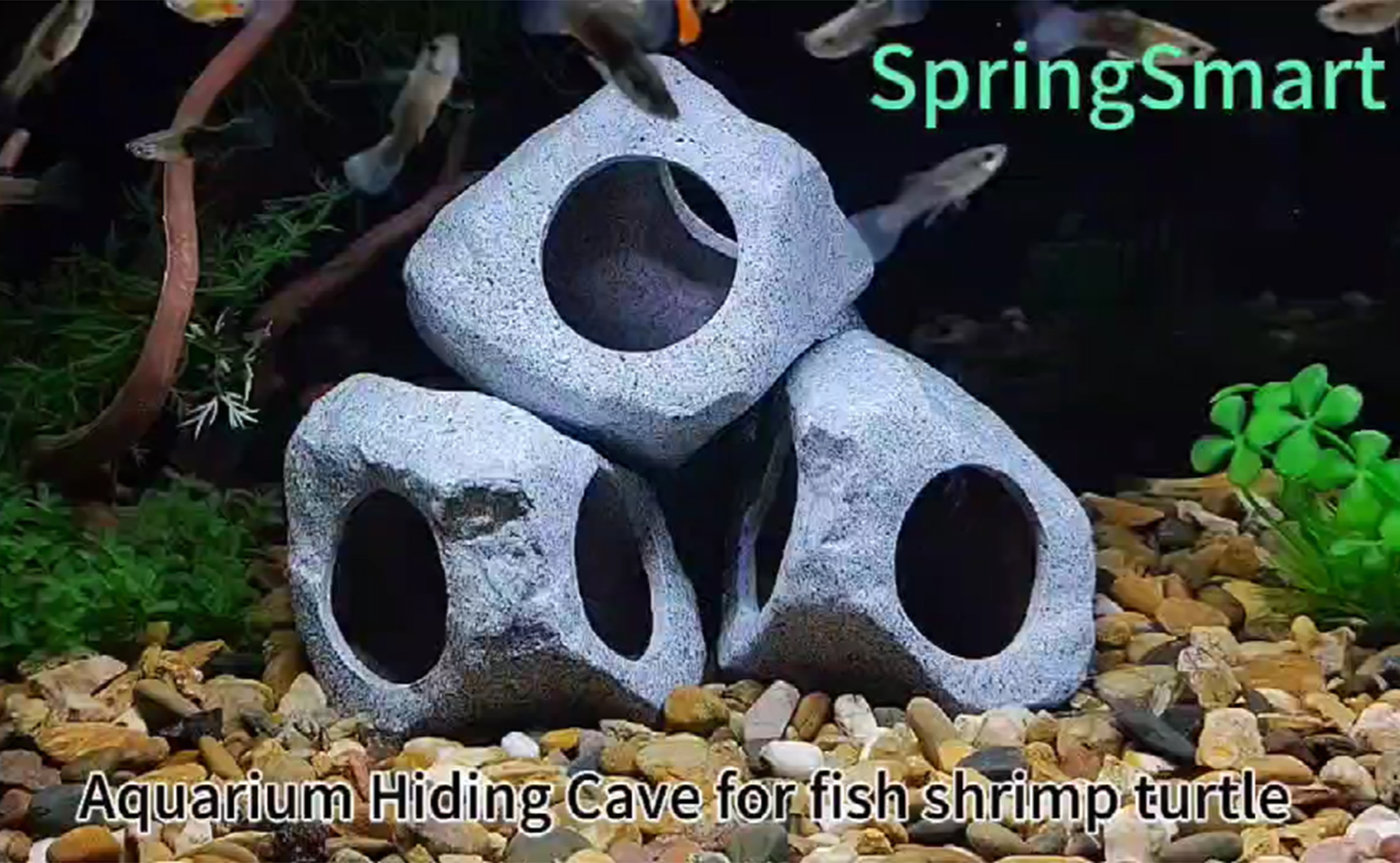 Aquarium Hideaway Rock Cave for Aquatic Pets to Breed, Play and Rest ...