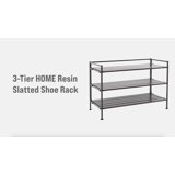 Seville Classics 3-Tier Stackable Interlock 12-Pair Resin Slat Sturdy ...