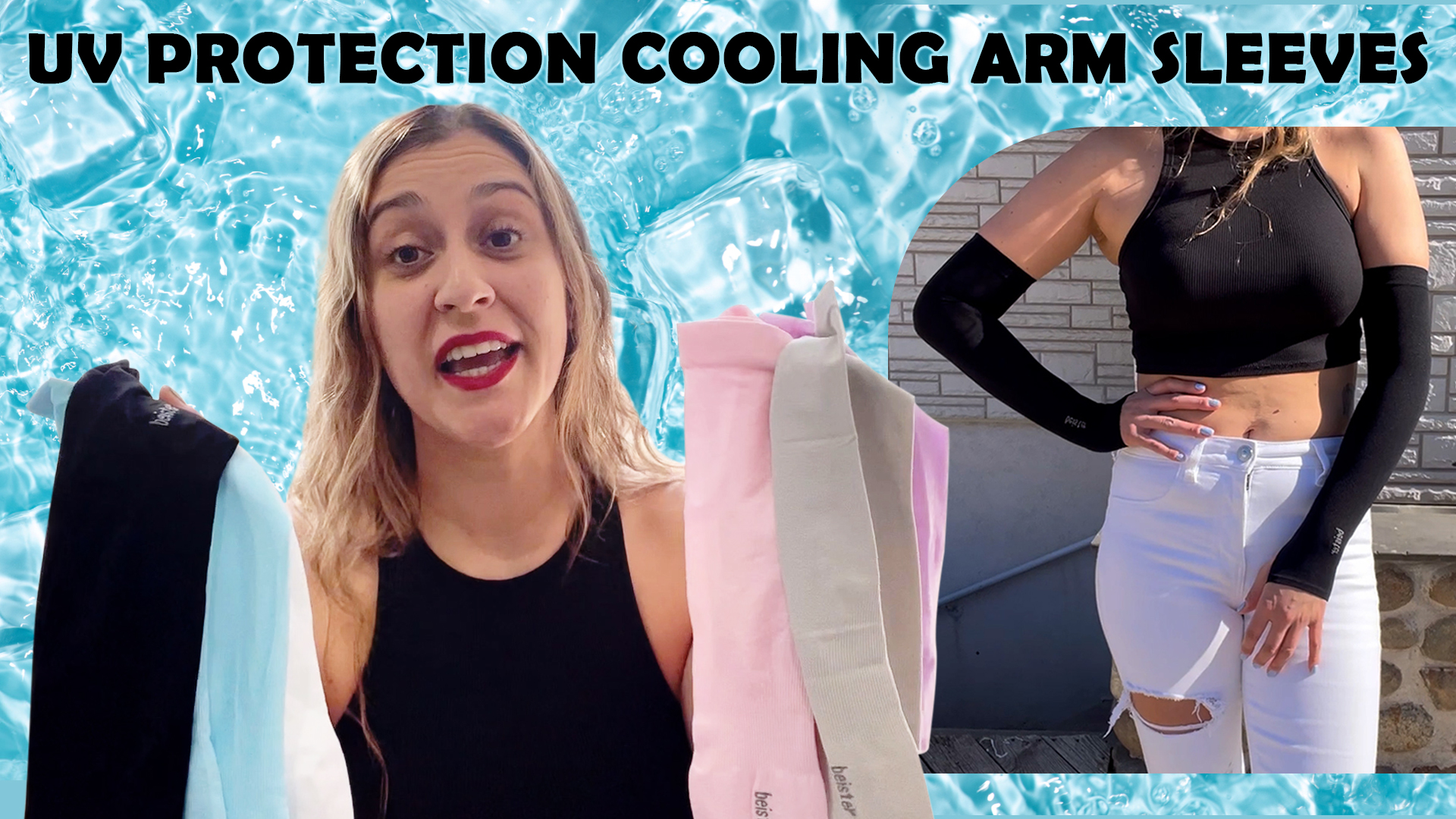 beister 3/6 Pairs UV Cooling Compression Arm Sleeves Sun Protection ...