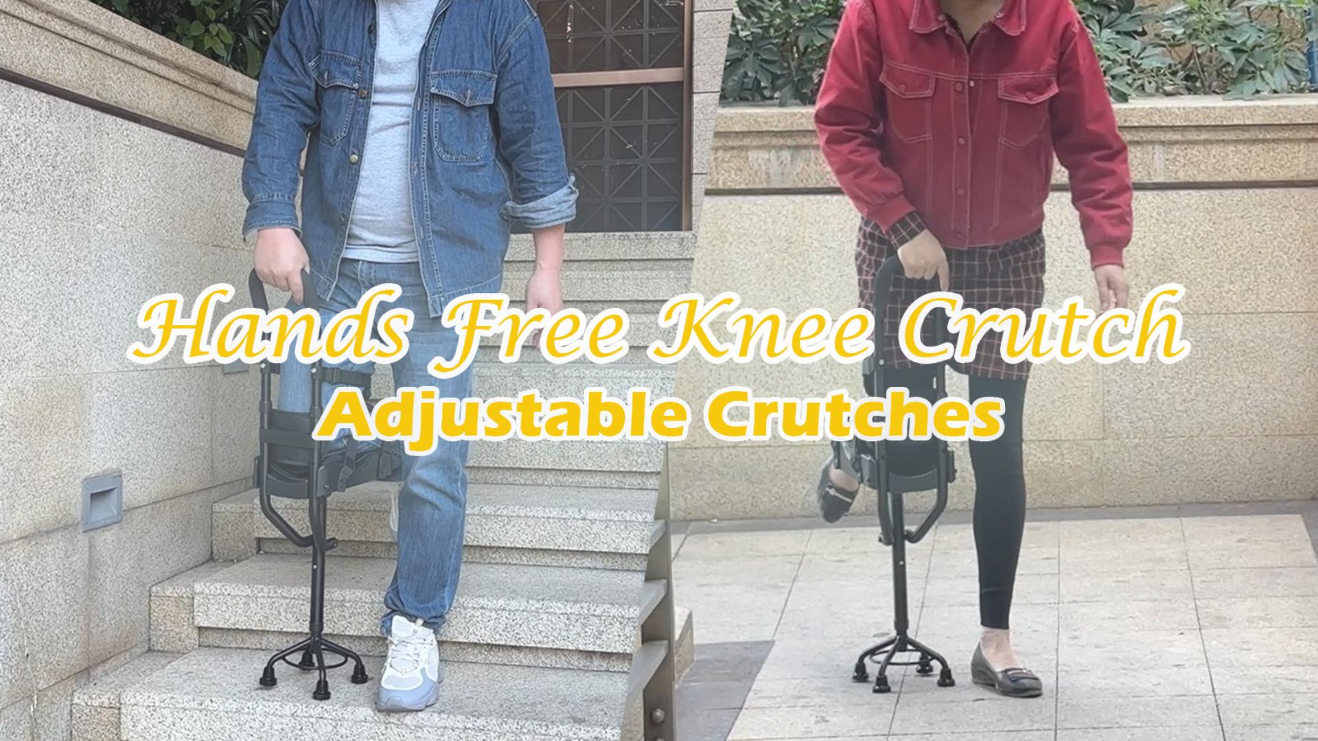 Knee Crutch, Hands-Free Crutch Aid Alternative to Traditional Crutches ...