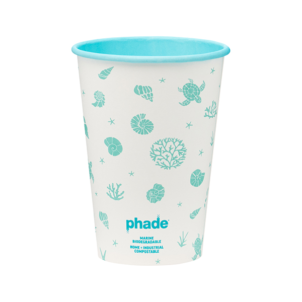 Phade Marine Biodegradable and Compostable Paper Hot Cups with Lids, 16 ...