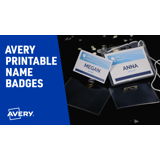 "Avery Adhesive Printable Badges, Flexible Name Tags, 2-1/3"" x 3-3/8 ...