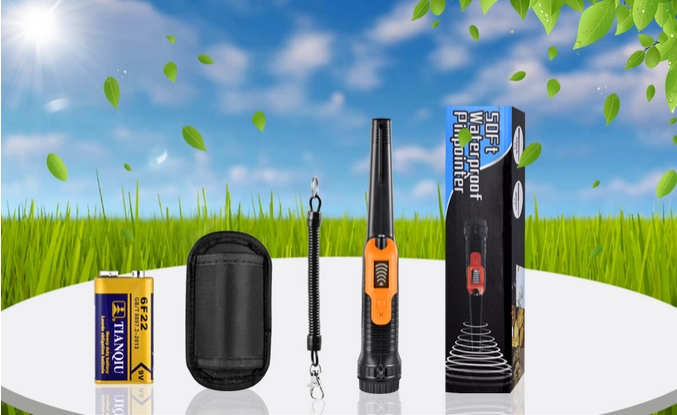 Lierhyt Waterproof LCD Metal Detector with LED Flashlight, 360° Side ...