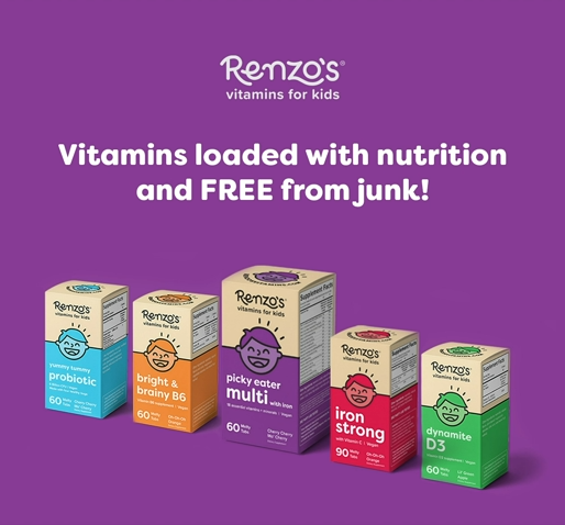 Renzo’s Picky Eater Multi Melty Tabs, Vegan Vitamins, 60 Tablets ...